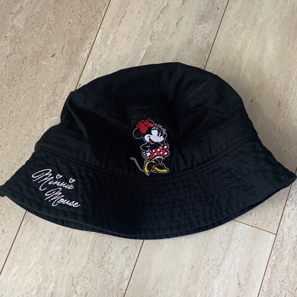 Disney | Accessories | Disney Minnie Mouse Black Bucket Hat | Poshmark